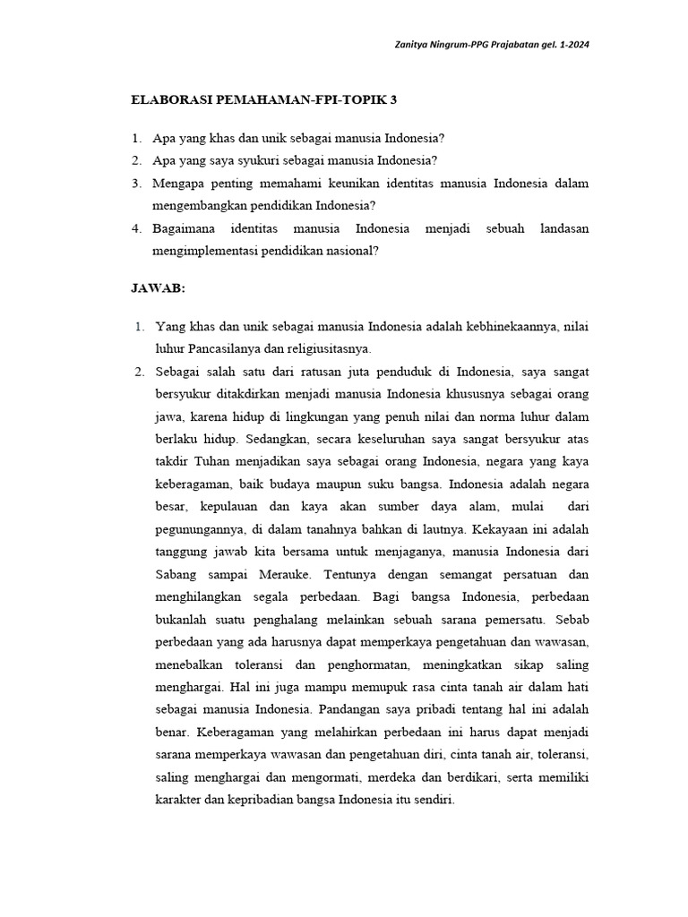 Elaborasi Pemahaman | PDF