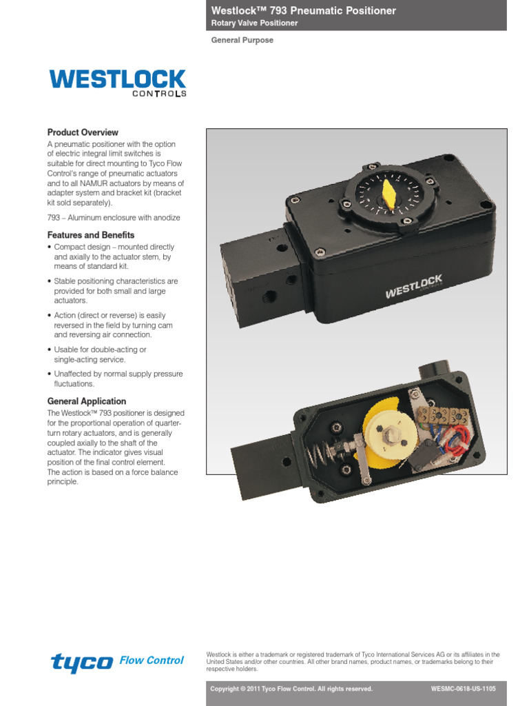 793 Rotary Valve Positioner Specification Sheet PDF | PDF | Actuator ...