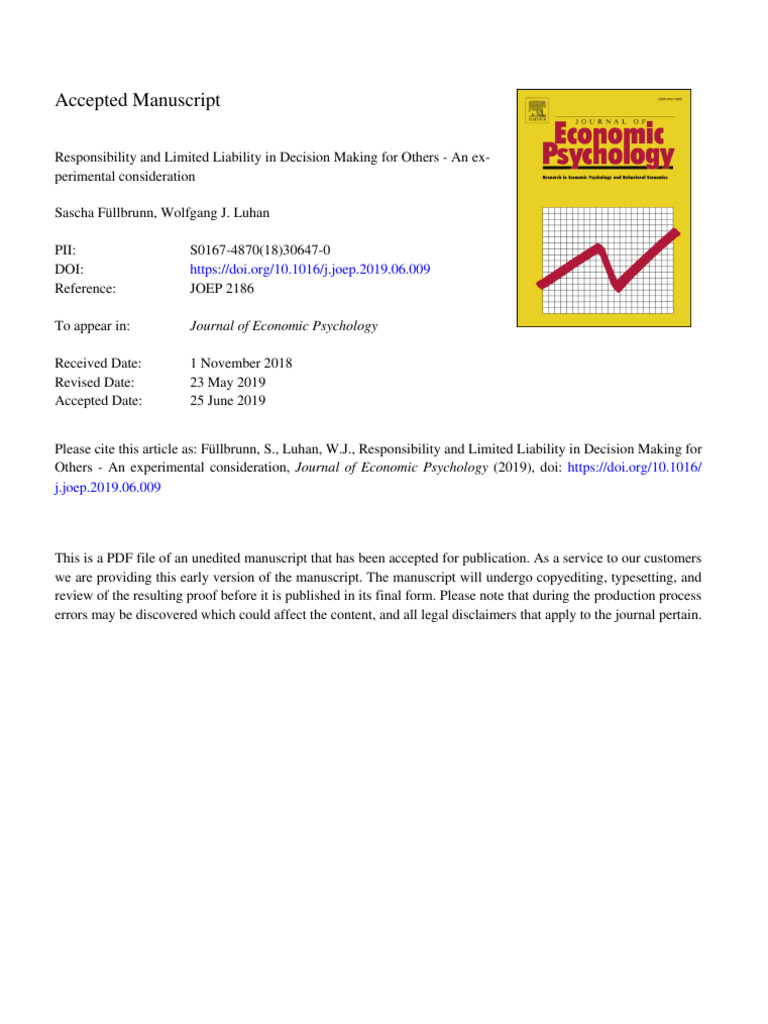 2019.responsibility and Limited Liability in Decision Making For Others ...