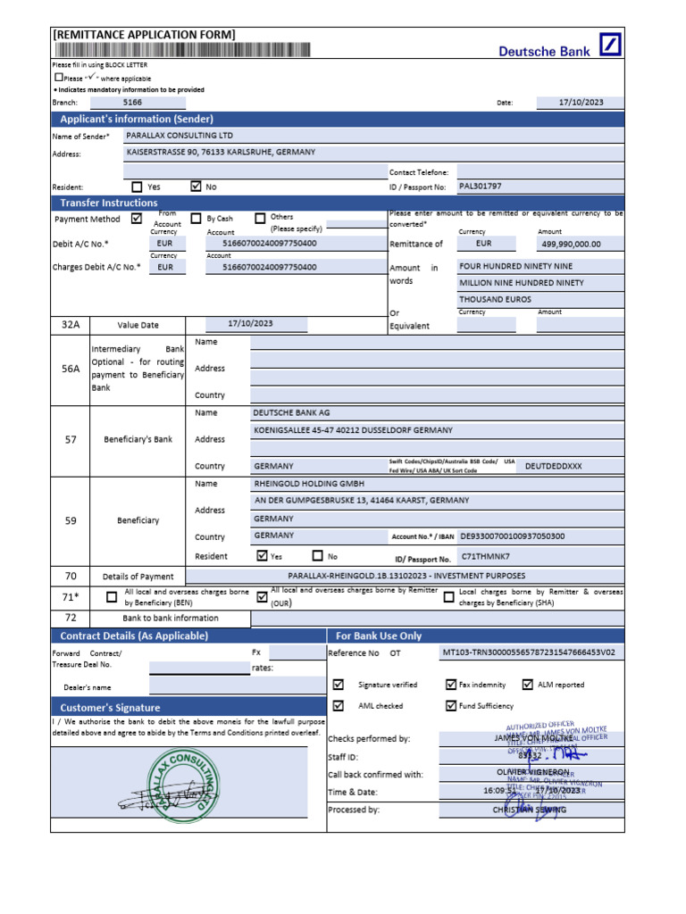 Remittance Application Form Overview | PDF | Banks | Euro