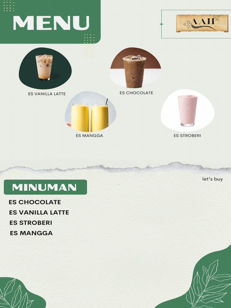 Hijau Sederhana Warkop Makanan Menu - 20240314 - 120322 - 0000 | PDF