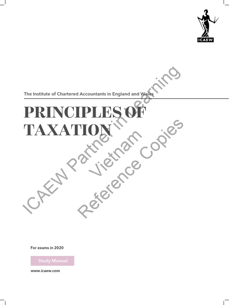 Principles of Taxation 2020 Study Manual - For Vietnam-Đã M Khóa | PDF ...