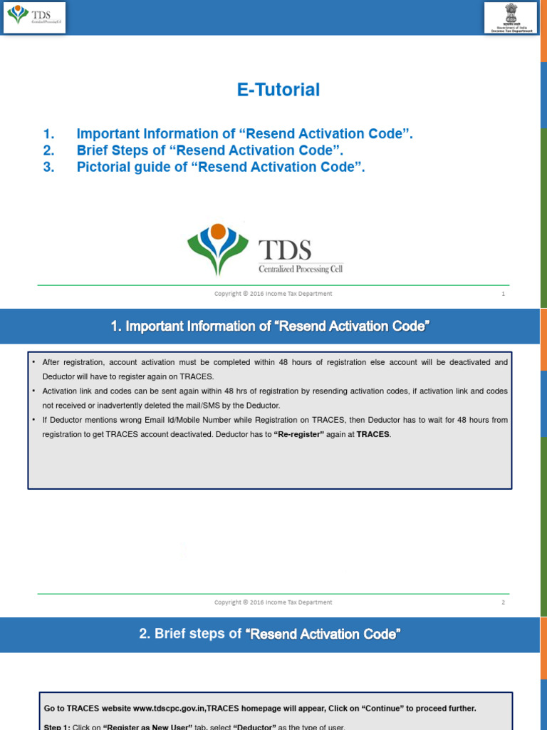 E-Tutorial - Resend Activation Codes | PDF | Online Services | Software