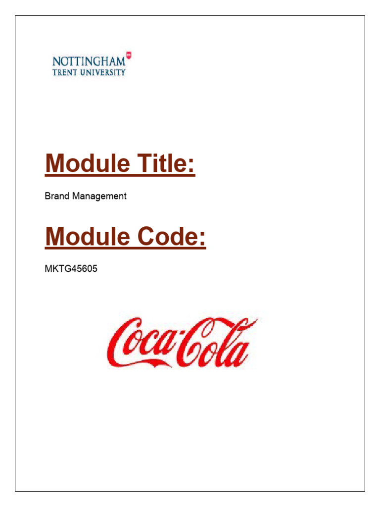 Strategic Brand Management of Coca-Cola Zero | PDF | Brand | Corporate ...