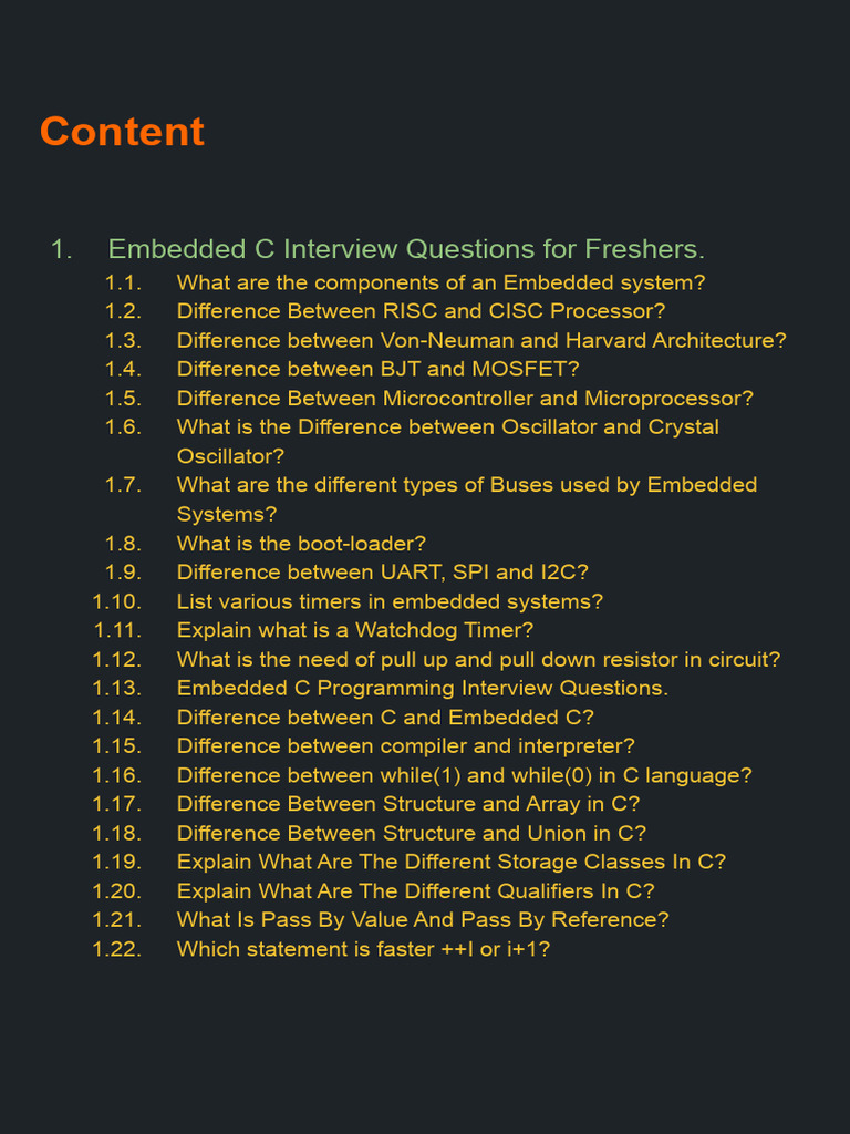 Part 1 Embedded Interview Questions1234 Pdf Pointer Computer Programming Embedded System