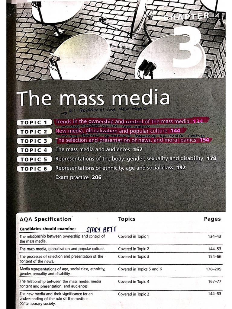 AQA Full Media Coursebook | PDF