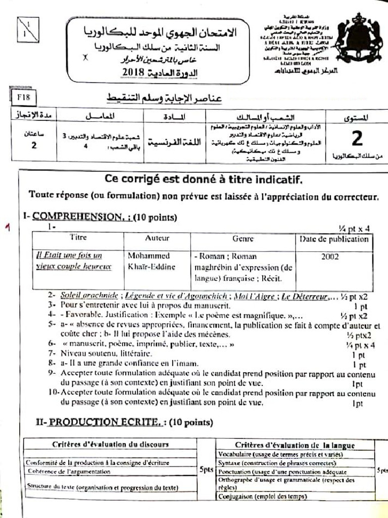 2018 Bac Libre Maroc | PDF