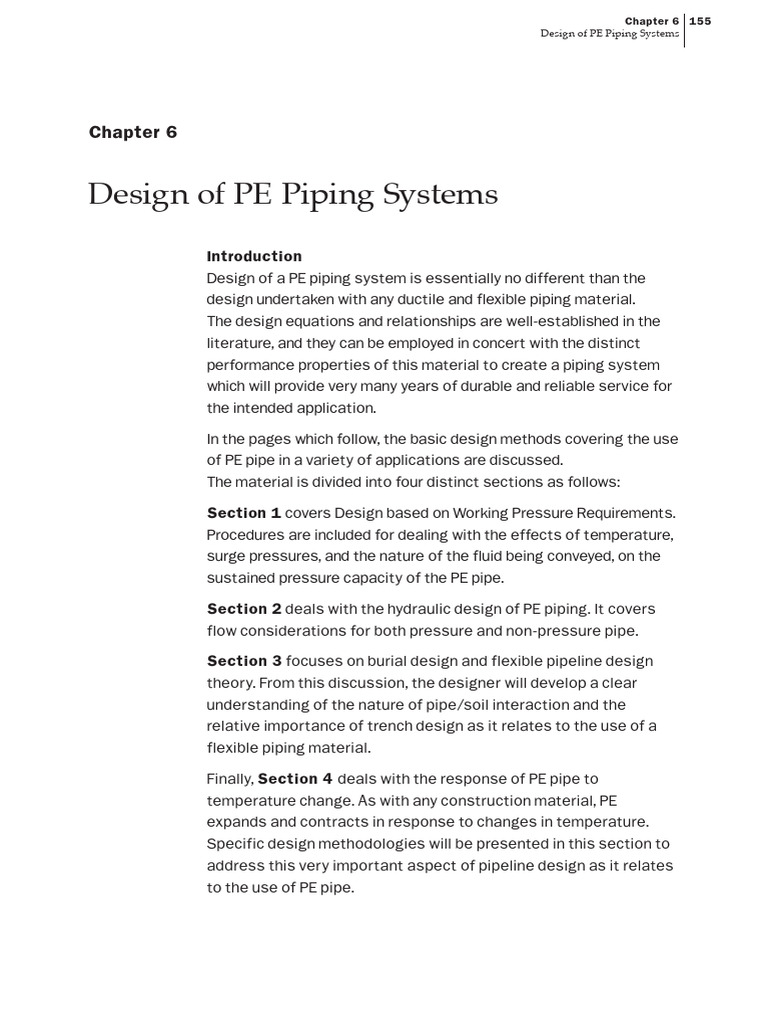 PE Piping System Design Guide | PDF | Pipe (Fluid Conveyance ...