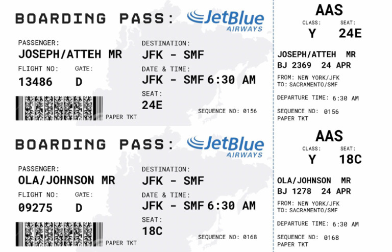 Flight Ticket Template | PDF