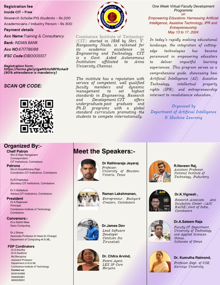 FDP - Empowering Educators Brochure | PDF | Computers