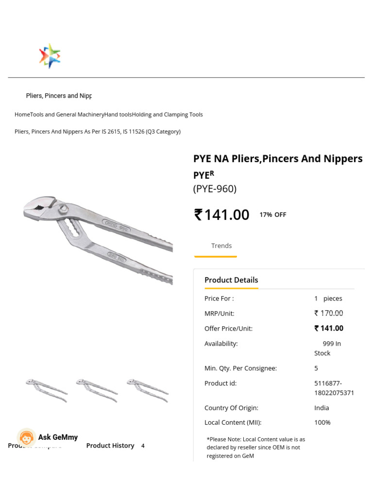 Gas Plier | PDF | Tools