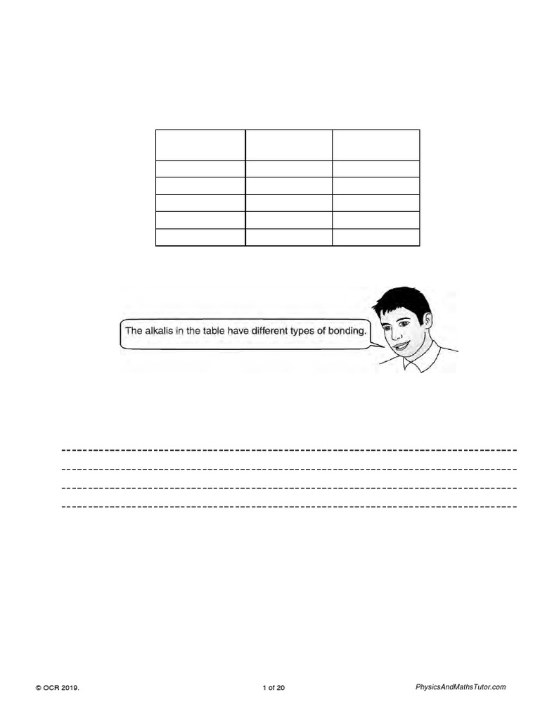 C4.3 How Do Bonding and Structure Affect Properties of Materials (F ...