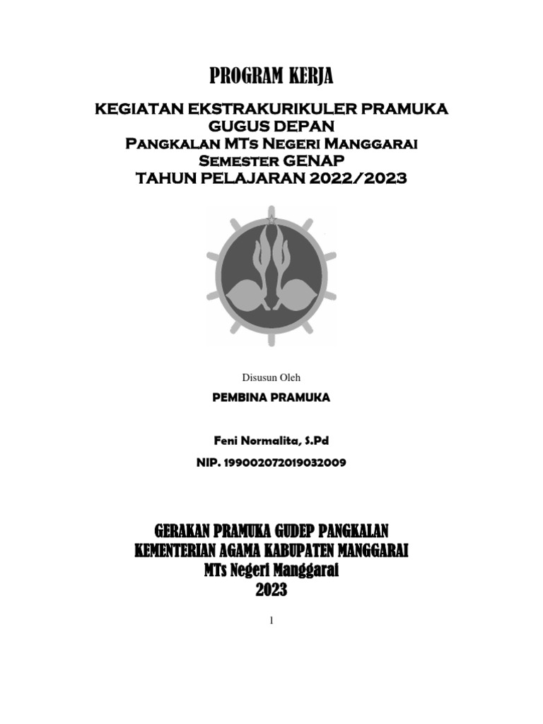 Program Kerja Pembina Pramuka Genap | PDF