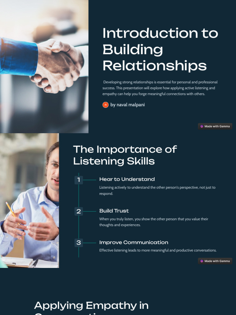 Introduction To Building Relationships | Download Free PDF | Empathy ...