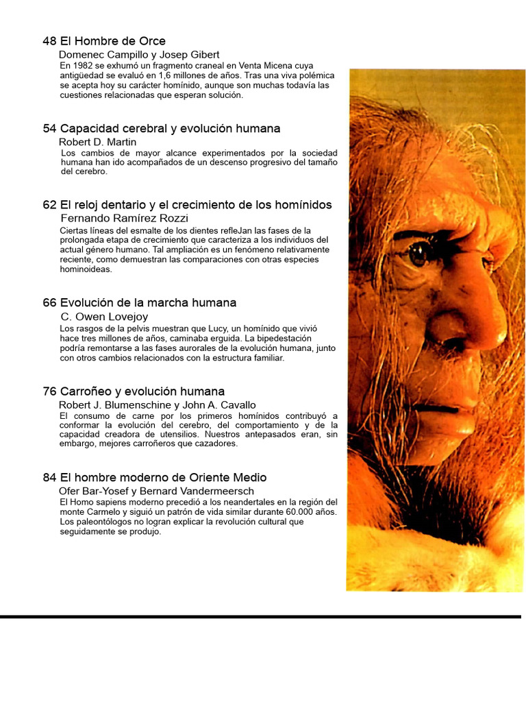 Temas 19 - Los Origenes de La Humanidad | PDF | Mono | Evolución humana
