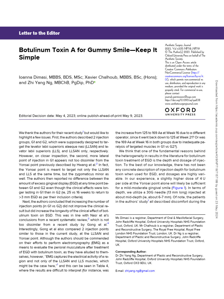 Sjad 138 | Download Free PDF | Electromyography | Botulinum Toxin