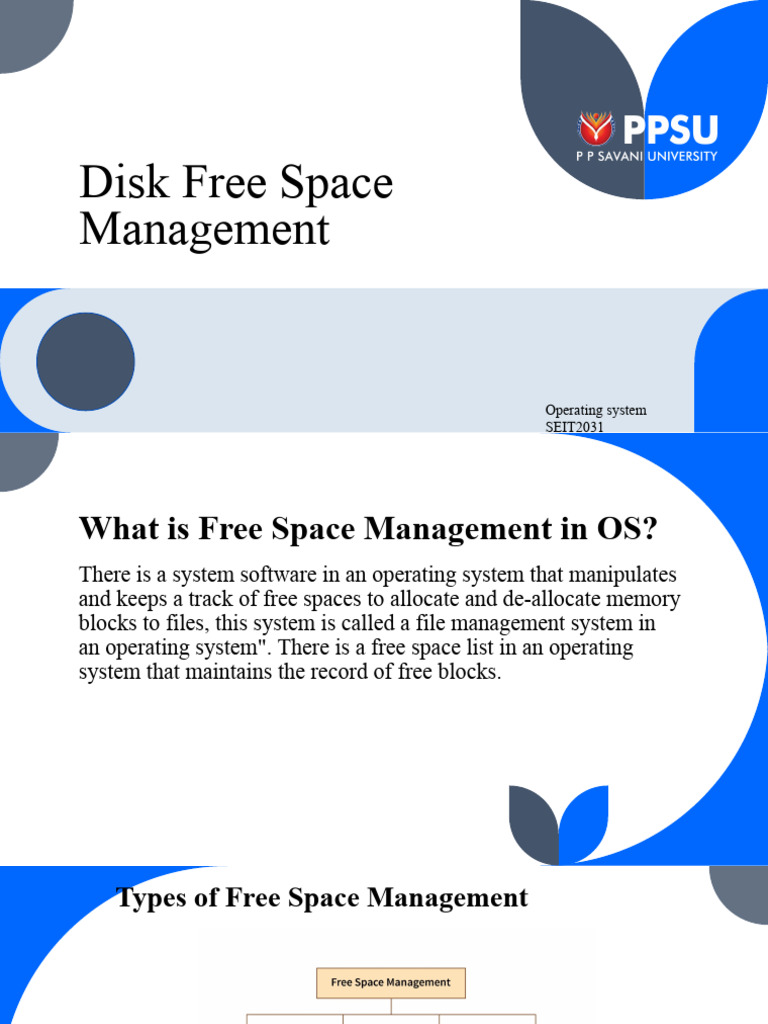 Disk Free Space Management | PDF | Pointer (Computer Programming) | Computer File