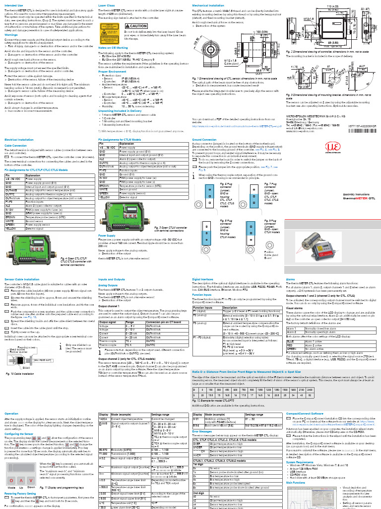 Ass ThermoMETER CTL en | Download Free PDF | Sensor | Laser