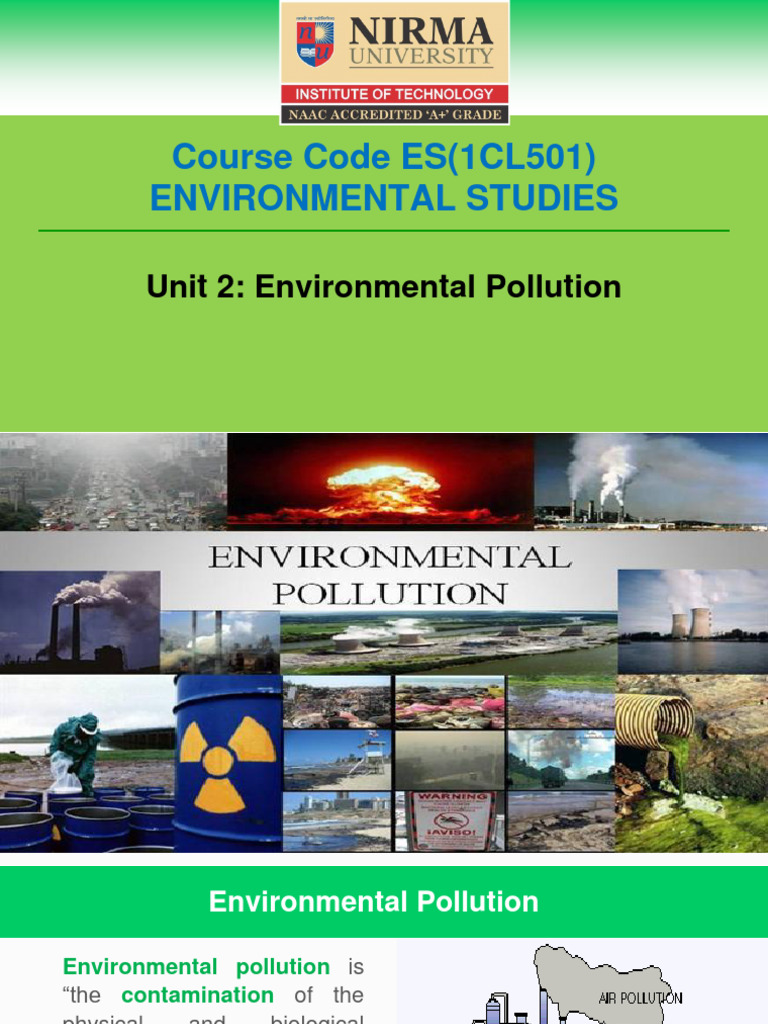 Unit 2 Environmental Pollution | PDF | Eutrophication | Water Pollution