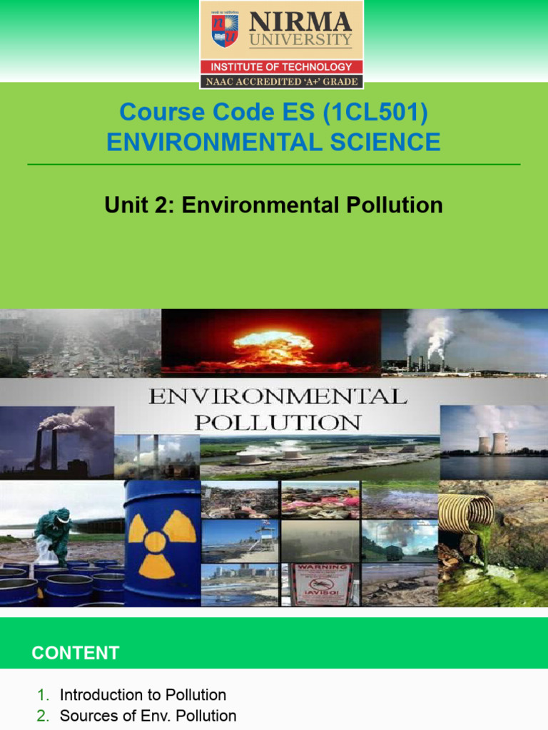Unit 2 Environmental Pollution (1) new(1) | PDF | Eutrophication | Water Pollution