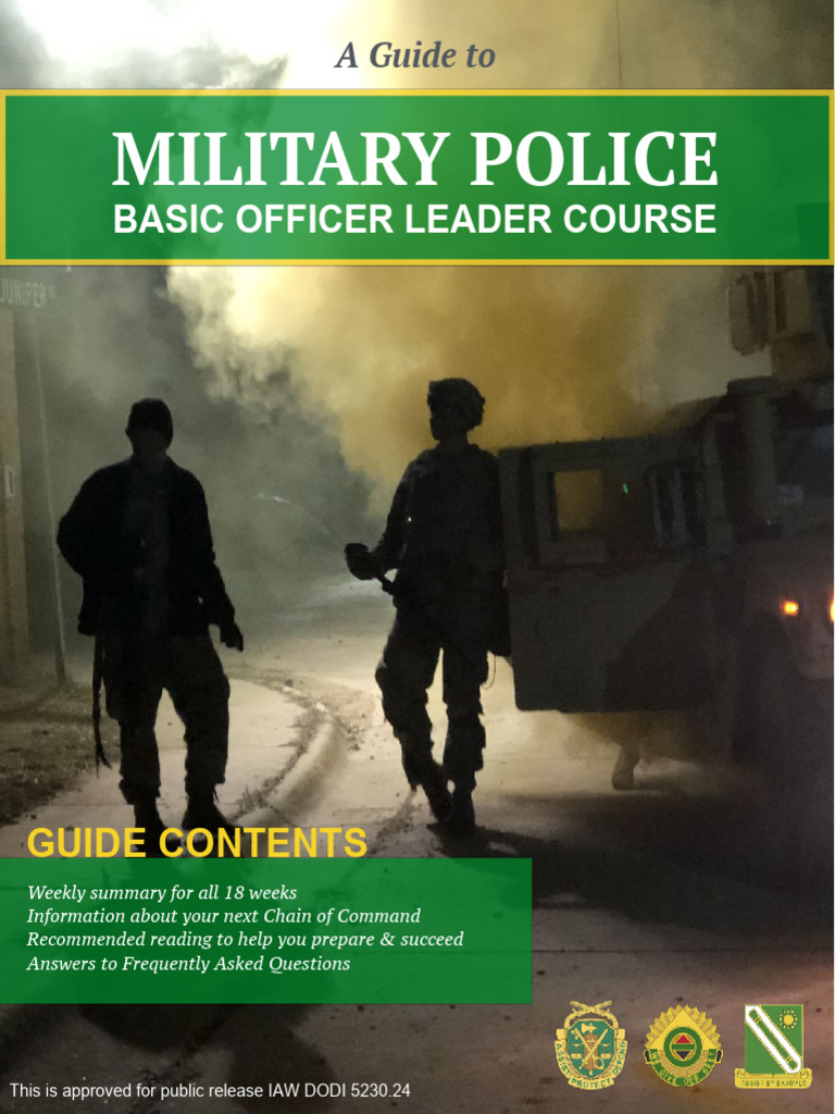 MP BOLC Overview and Weekly Summary | PDF | Military Police | Judge ...