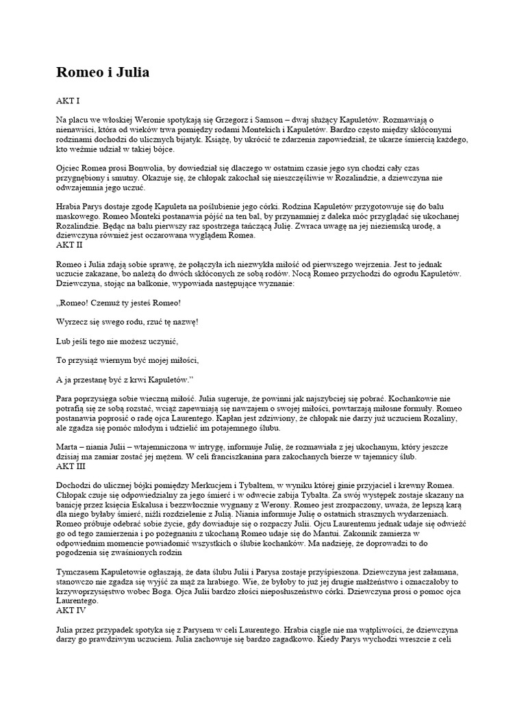 Romeo I Julia | PDF