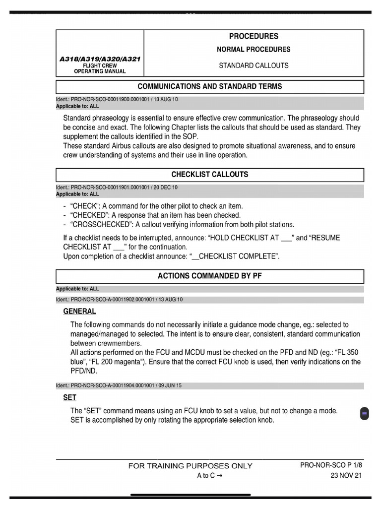 STANDARD CALLOUTS | PDF