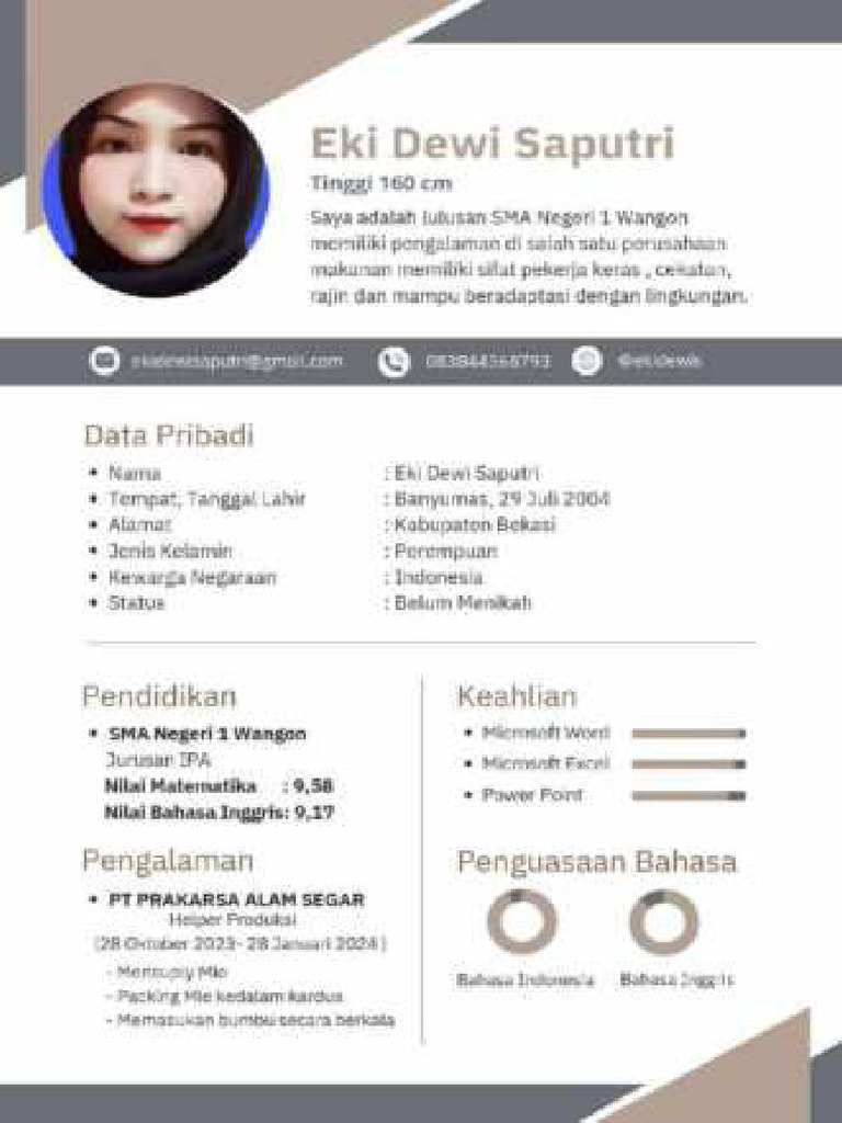 CV+Berkas - Eki Dewi Saputri. | PDF
