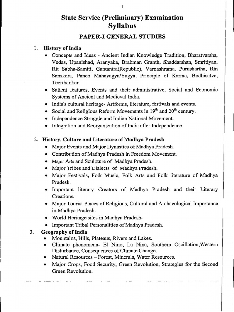Prelims Syllabus | PDF