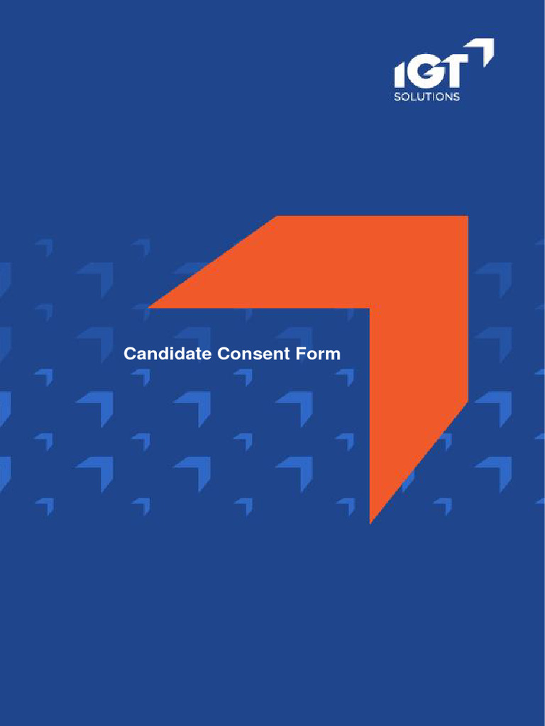 IGT Candidate Privacy Consent Form | PDF | Background Check | Privacy