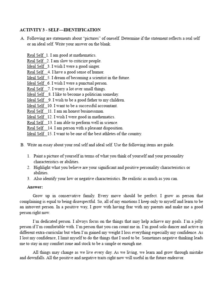 Activity in UTS | PDF | Cognition | Psychological Concepts