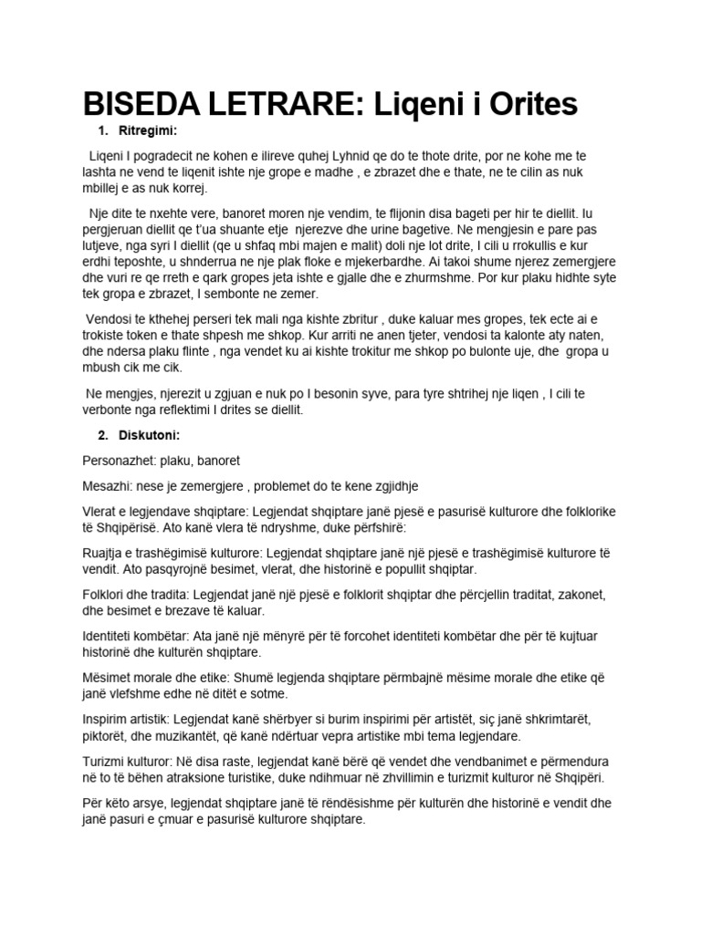 Biseda Letrare | PDF