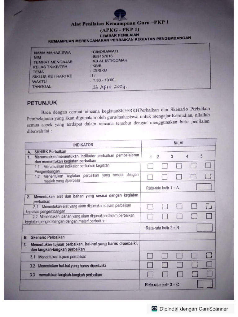 Apkg Siklus 1 Cindra | PDF