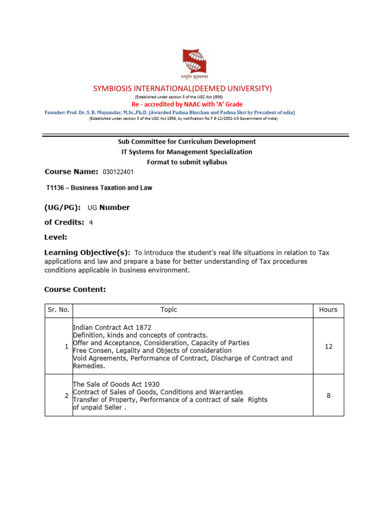 417 - T1136 - Business Taxation and Law | PDF | Taxes | Income