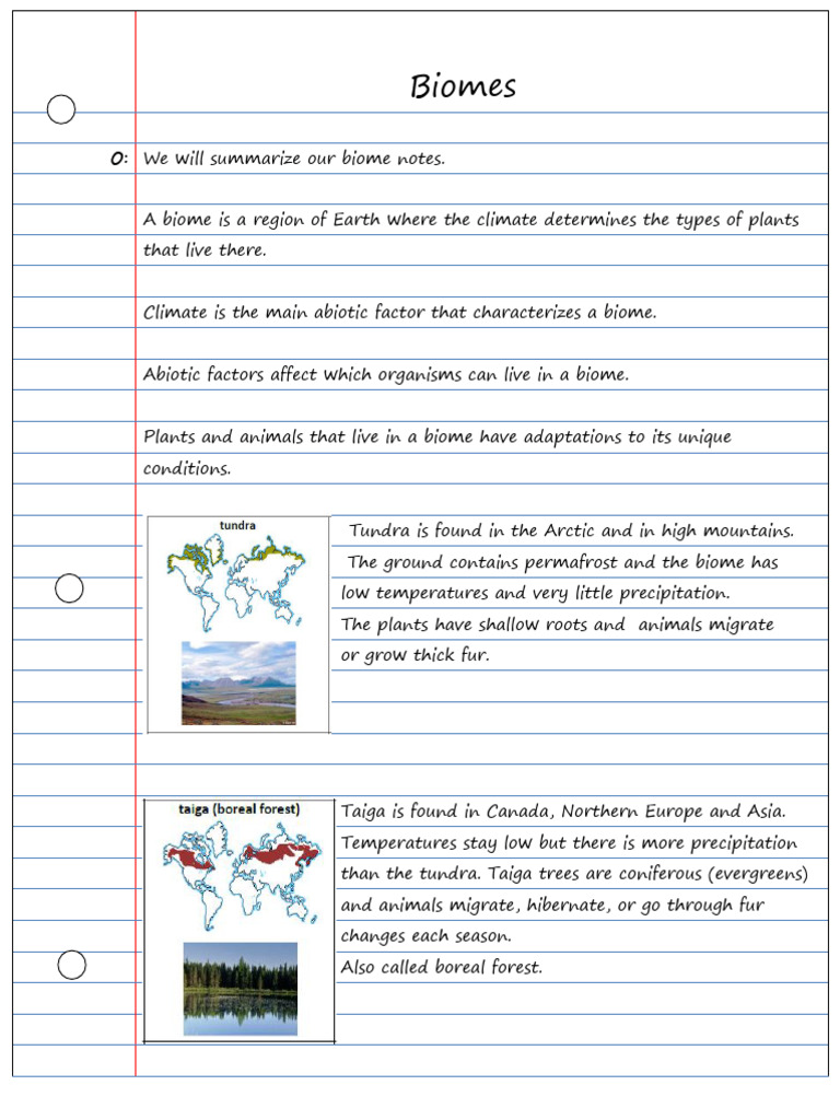 Biomes Notes | Download Free PDF | Forests | Ecoregions