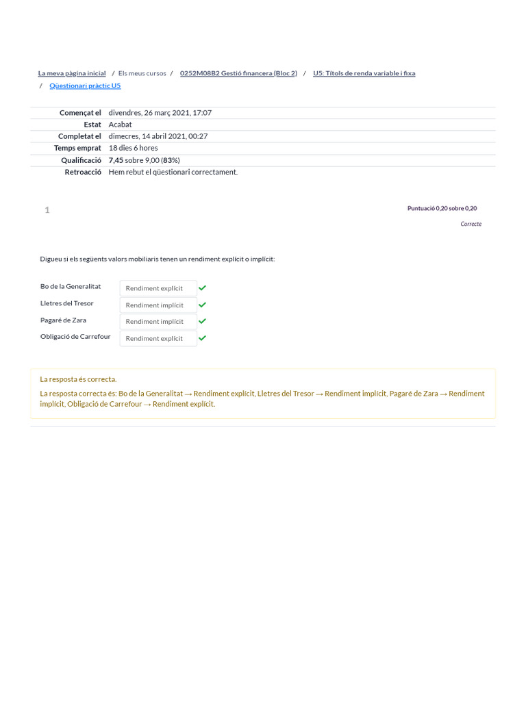 Qüestionari Pràctic U5 Corregit | PDF