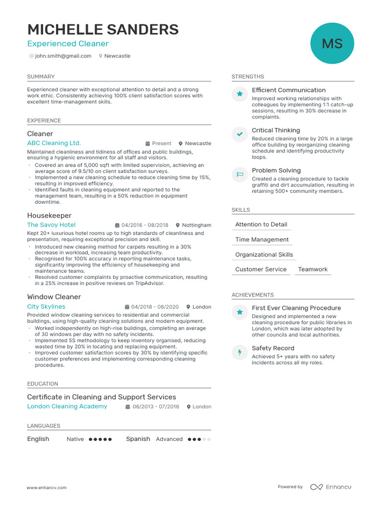 Michelle Sanders Resume | PDF | Housekeeping | Business