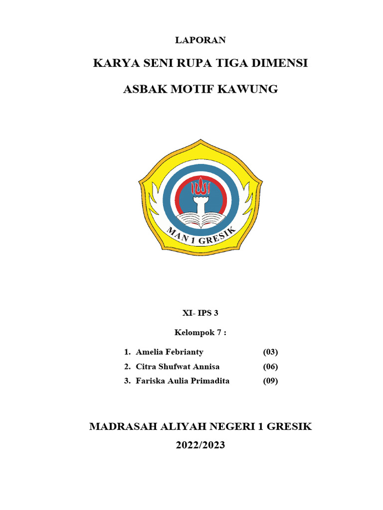 Laporan Kelompok 7 - Asbak Motif Kawung | PDF