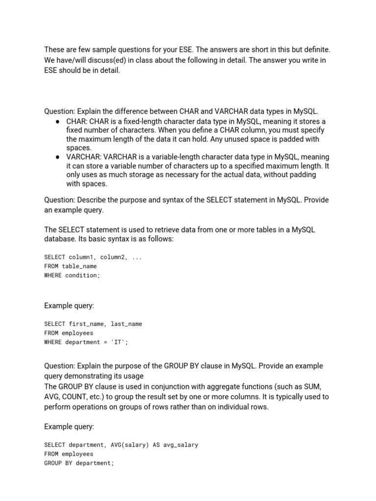 Sample Paper for Preparation | PDF | Table (Database) | Data