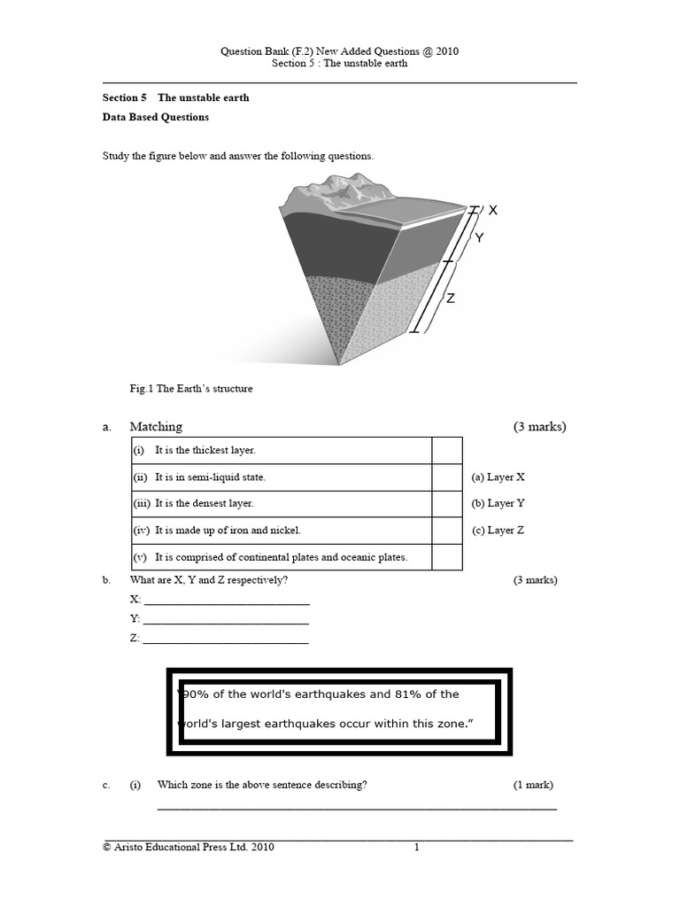 BK2S5 - Eng (The Unstable Earth) | PDF | Volcano | Earthquakes