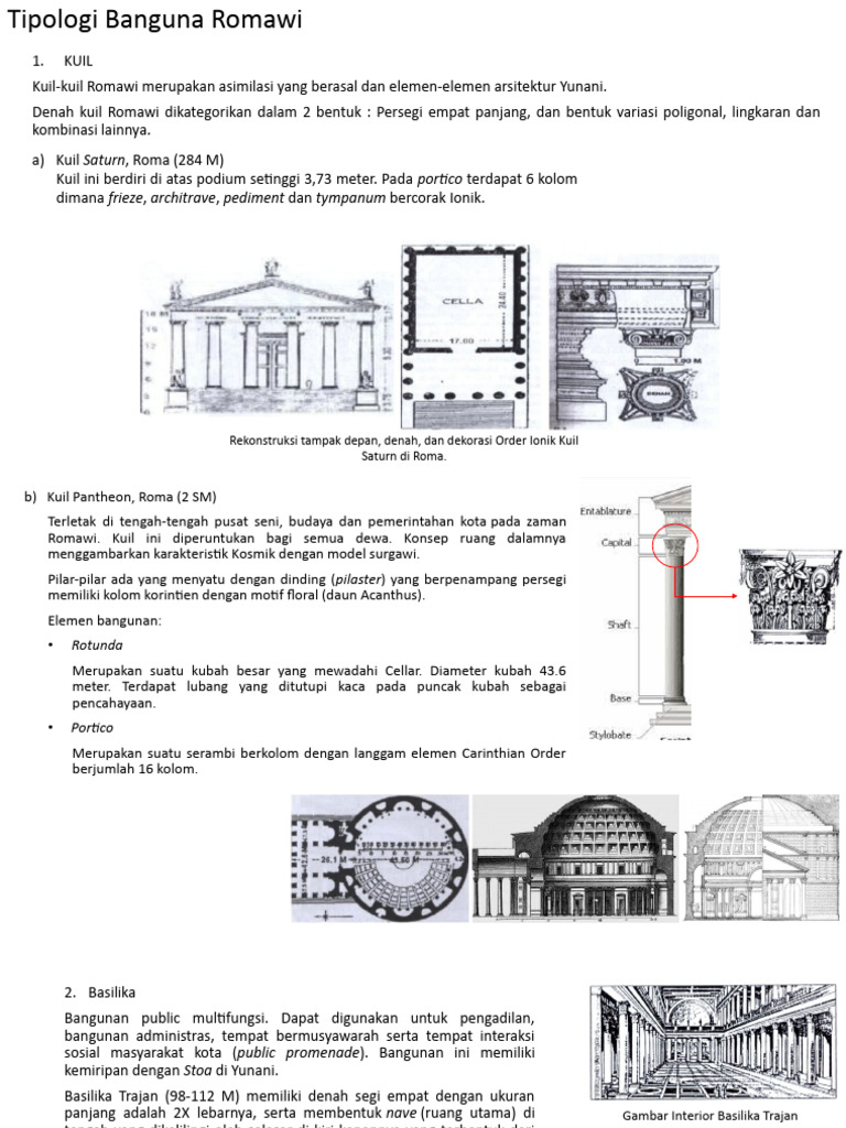 Tipologi Bangunan Romawi | PDF