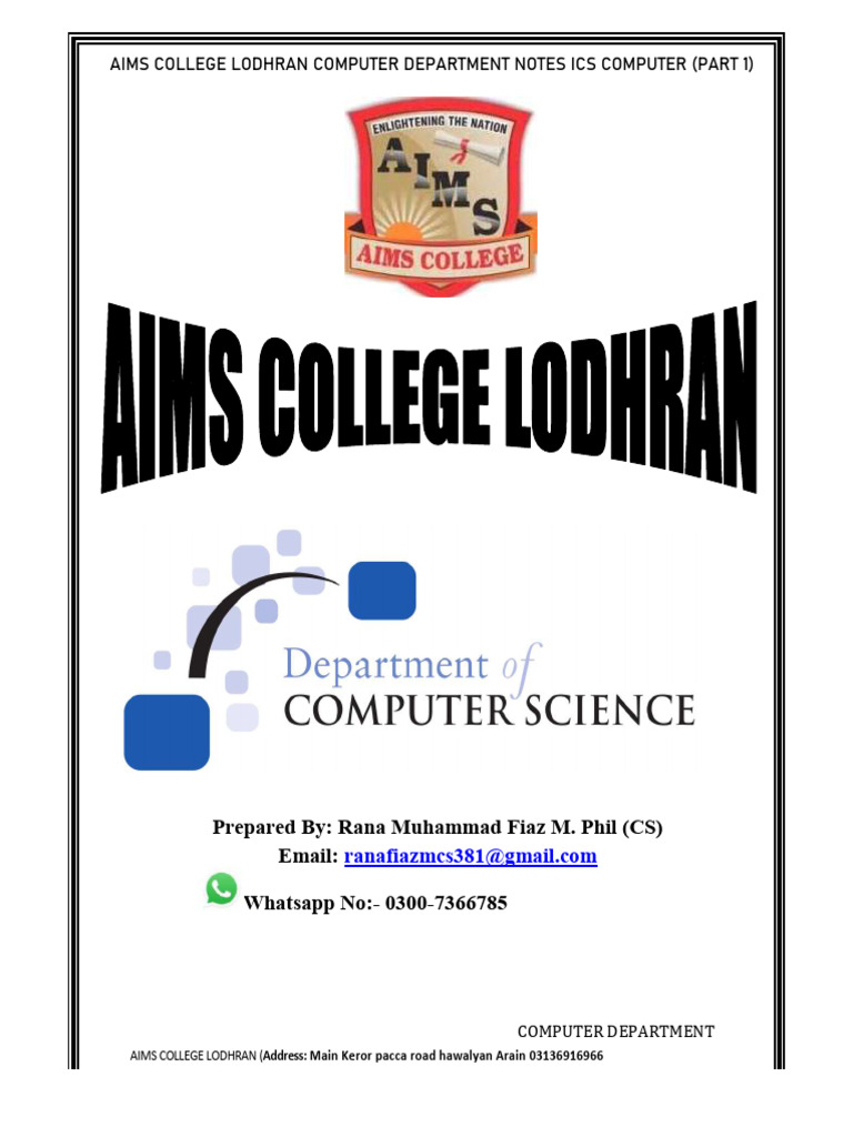 ICS CST PART 1 Full Notes | PDF | Computer Network | Osi Model