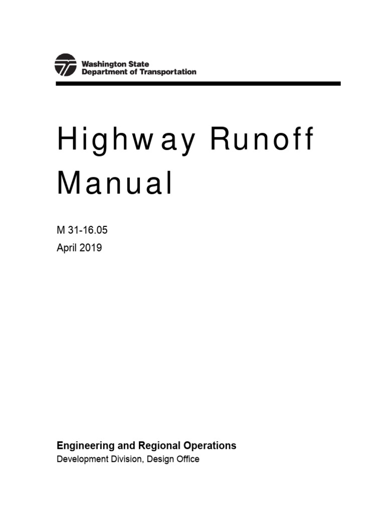 ManuaL Highway Runoff 2019 | PDF | Stormwater | Clean Water Act