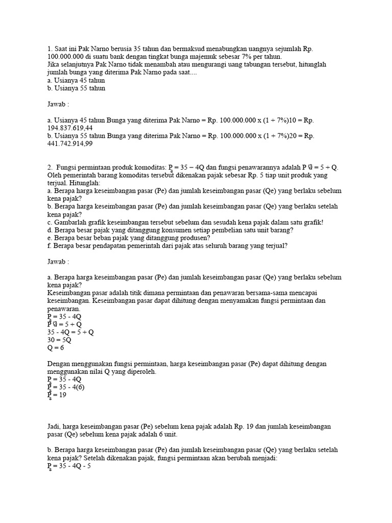 Matematika Ekonomi | PDF
