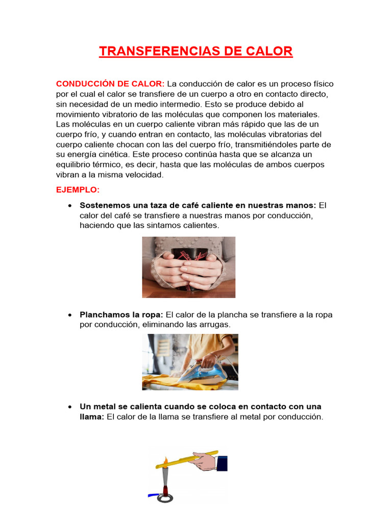 Transferencias de Calor | PDF | Conduccion termica | Calor
