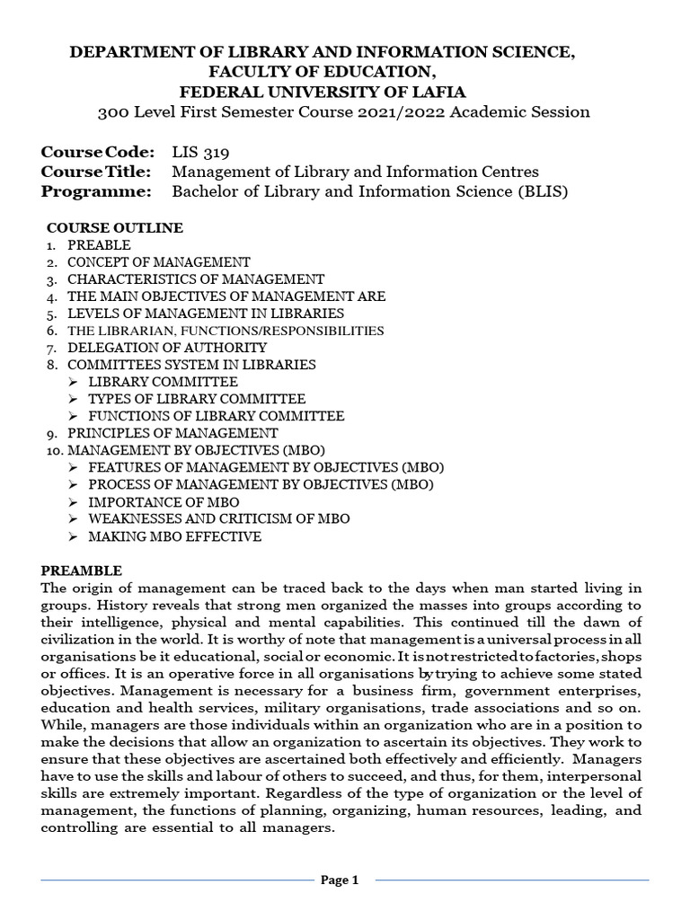 Lis 319 Updated and Complete Lecture Note 2023 | PDF | Libraries ... Lis 319 Updated and Complete Lecture Note 2023 | PDF | Libraries ...