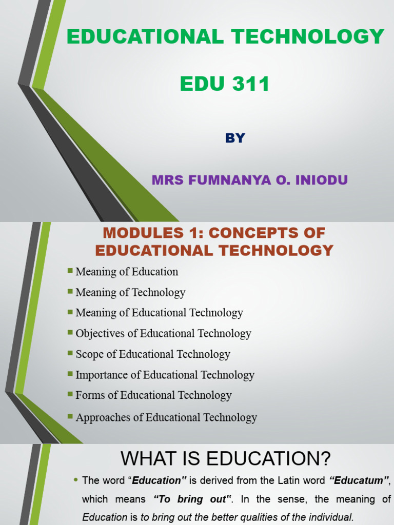 Educational Technology Concepts | PDF | Communication | Educational ...