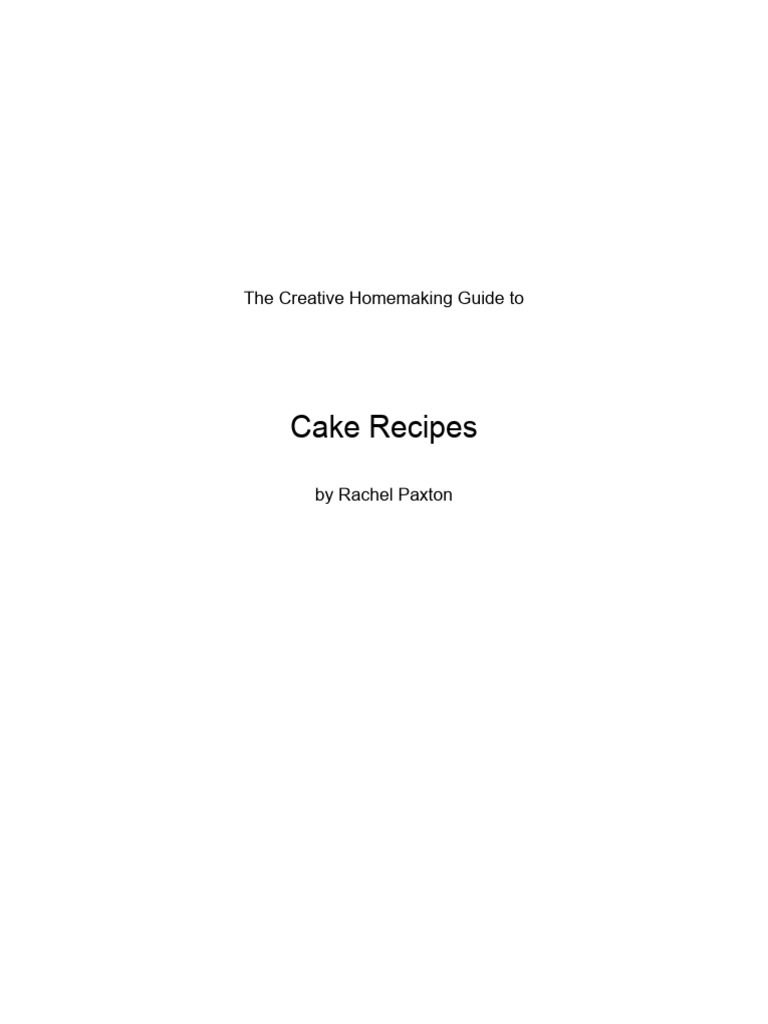 Cakes | PDF | Cakes | Baking