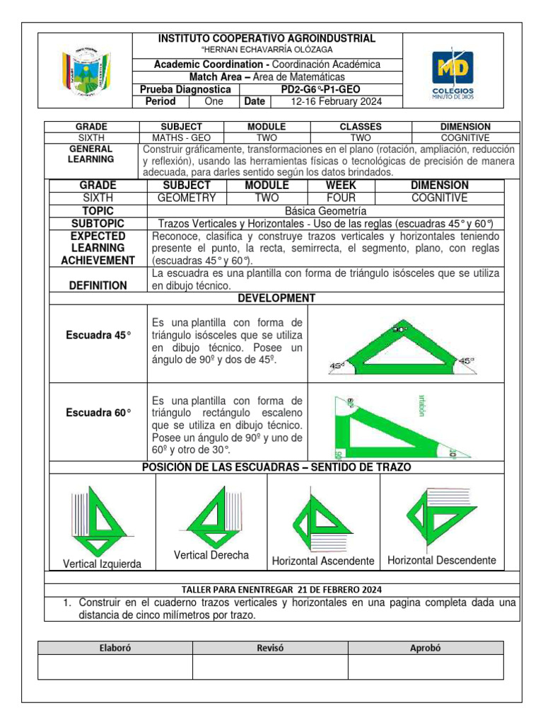 PD2-G6°-P1°-MAT-C3 -2024 | PDF | Triángulo | Geometria clasica