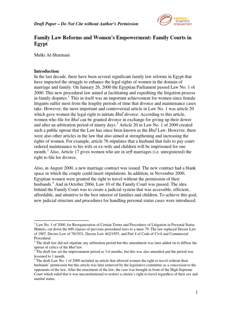 Family Courts Paper | PDF | Sharia | Marriage
